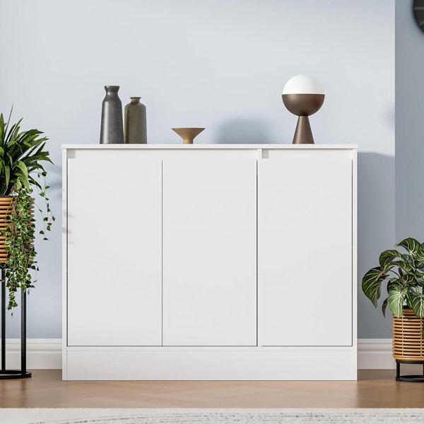 Ebern Designs Buffet Cabinet With Storage Coffee Bar Cabinet With 3 Doors And Adjustable Shelf ...